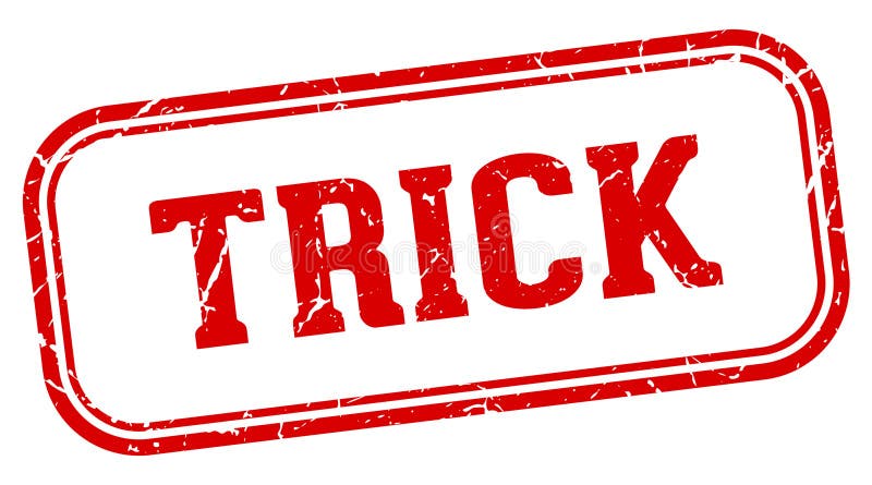 Trick Stamp. Trick Label on Transparent Background. Round Sign Stock ...