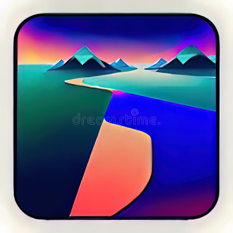Trick-Taking Software App Style Icon. Generative AI. Stock Illustration ...