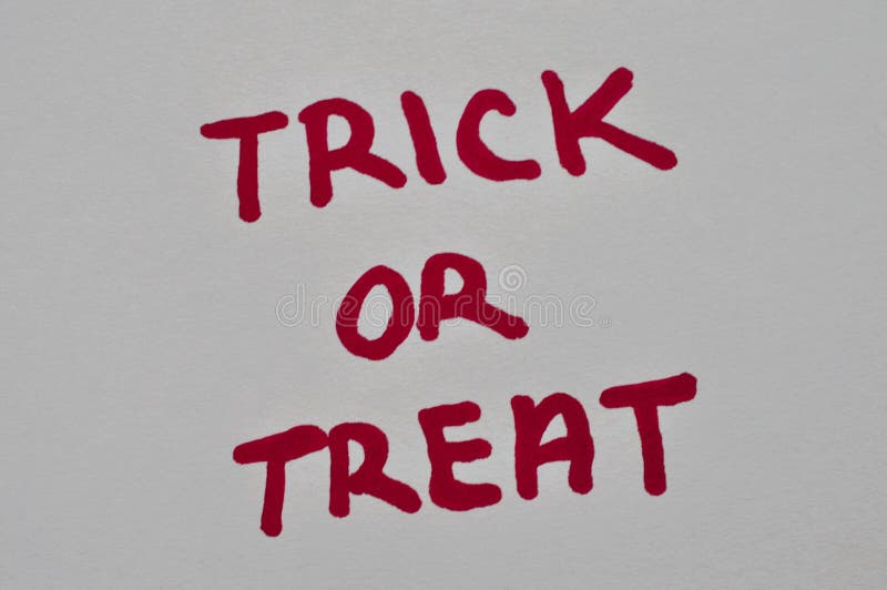 Trick or treat stock image. Image of design, label, trick - 333832485