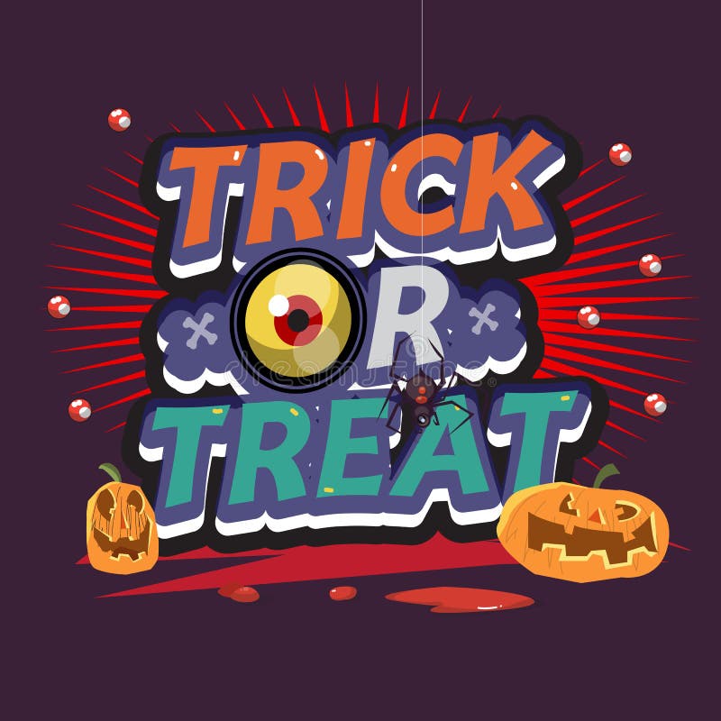 Trick or Treat Letters. Halloween Concept - Stock Illustration ...