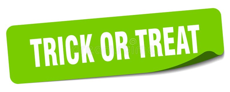 Trick or Treat Sticker. Trick or Treat Label Stock Vector ...