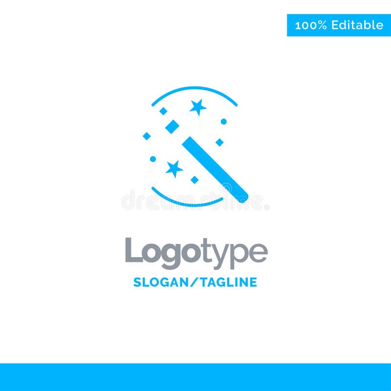 Tricks, Solution, Magic, Stick Blue Business Logo Template Stock Vector ...