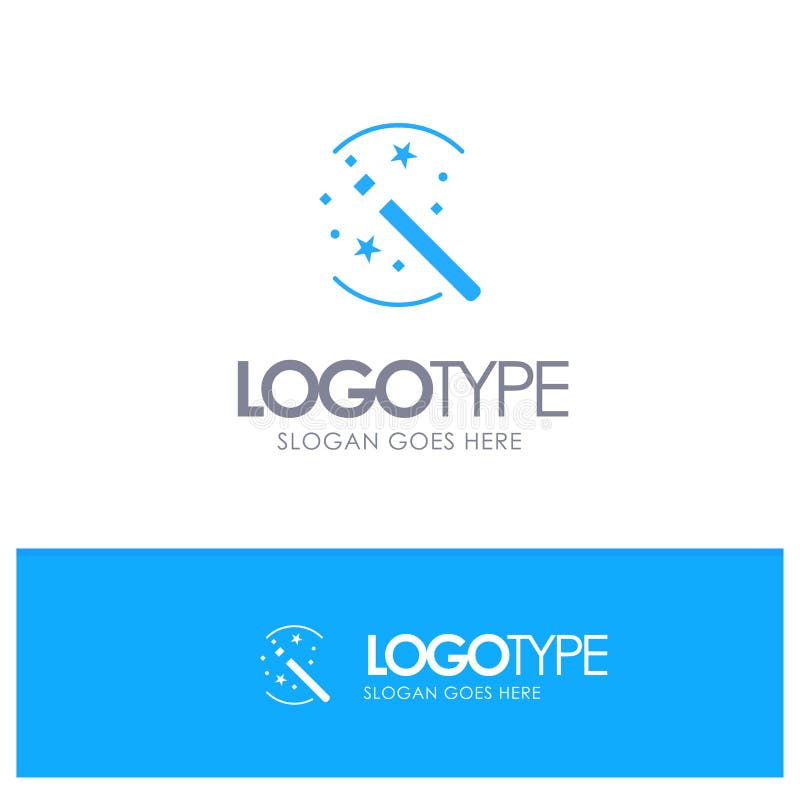 Tricks, Solution, Magic, Stick Blue Logo Vector Stock Vector ...