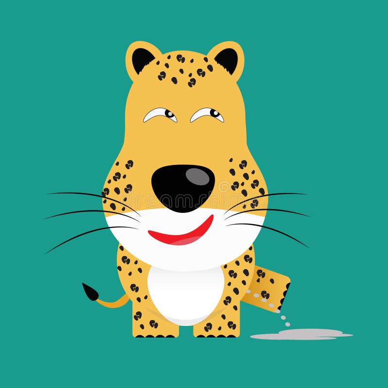 Tricky Leopard Cartoon Character Stock Illustration - Illustration of ...