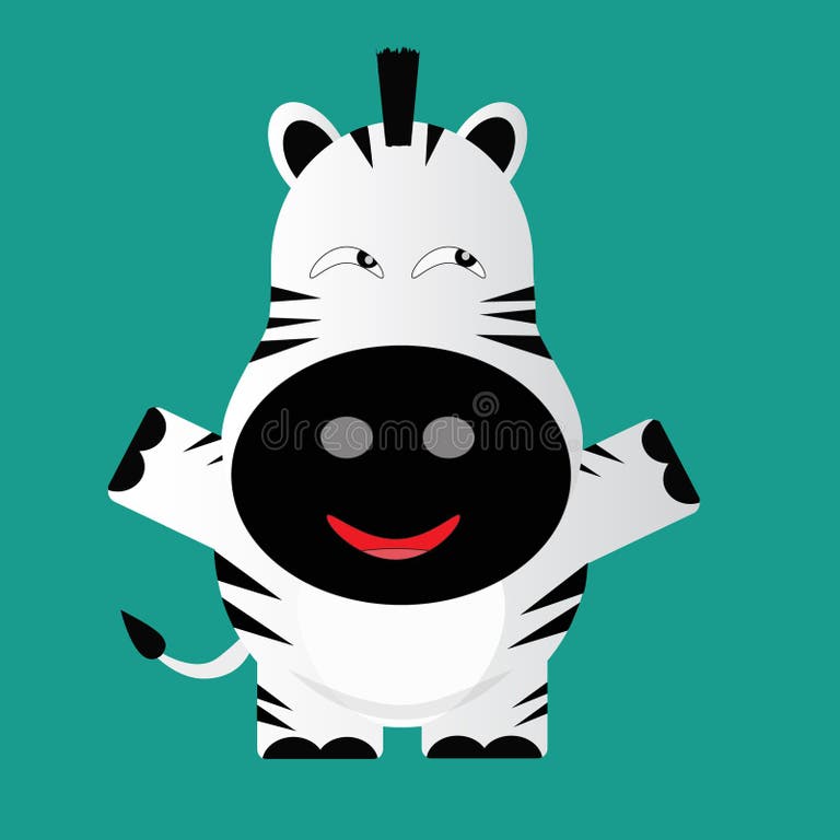 Tricky Zebra Cartoon Character Stock Illustration - Illustration of ...