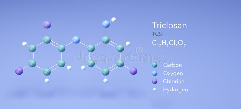 Triclosan, Tcs, Antibacterial and Antifungal Agent, Molecular ...
