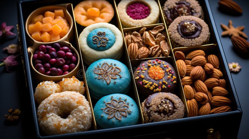 A Tricolor Display of Indian Sweets and Delicacies Stock Illustration ...
