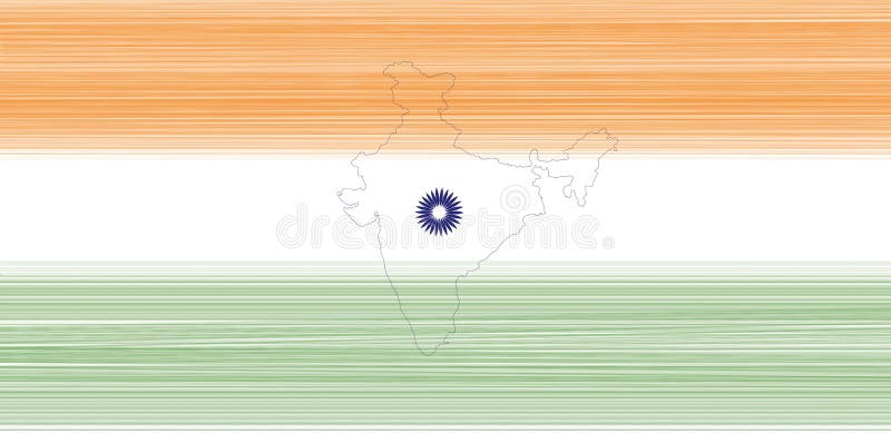 Tricolor Indian Flag Symbol of Freedom Stock Illustration ...