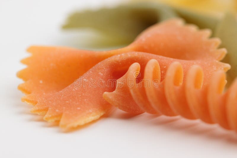 Tricolor Macaroni of Different Types Stock Photo - Image of farfalle ...