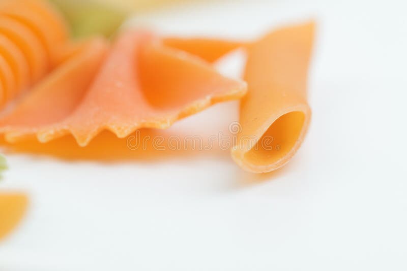 Tricolor Macaroni of Different Types Stock Image - Image of diet, macro ...