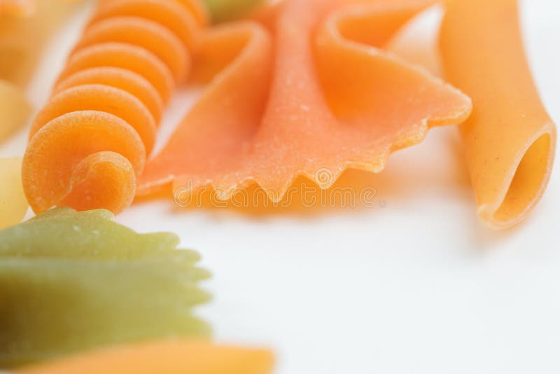 Tricolor Macaroni of Different Types Stock Photo - Image of macro ...