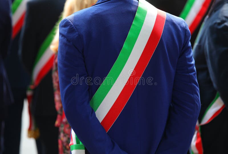 Tricolor Sash of the Mayor Dressed Elegantly during a Demonstrat in ...