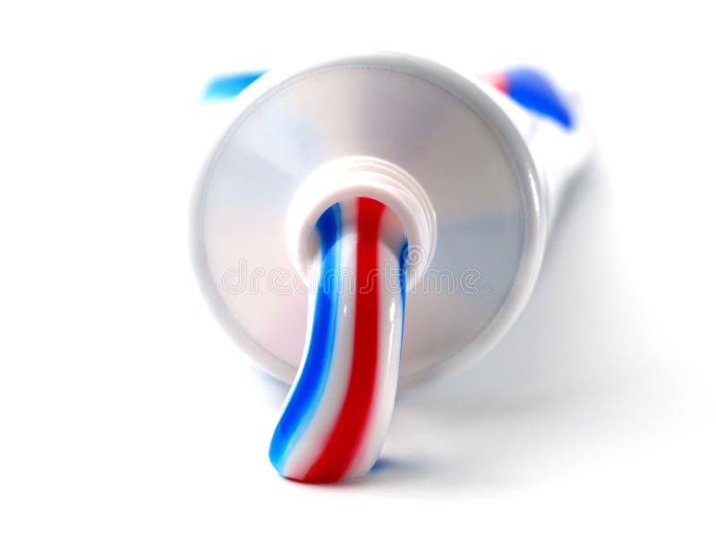 Tricolor Toothpaste in Plastic Tube Stock Image - Image of squeeze ...
