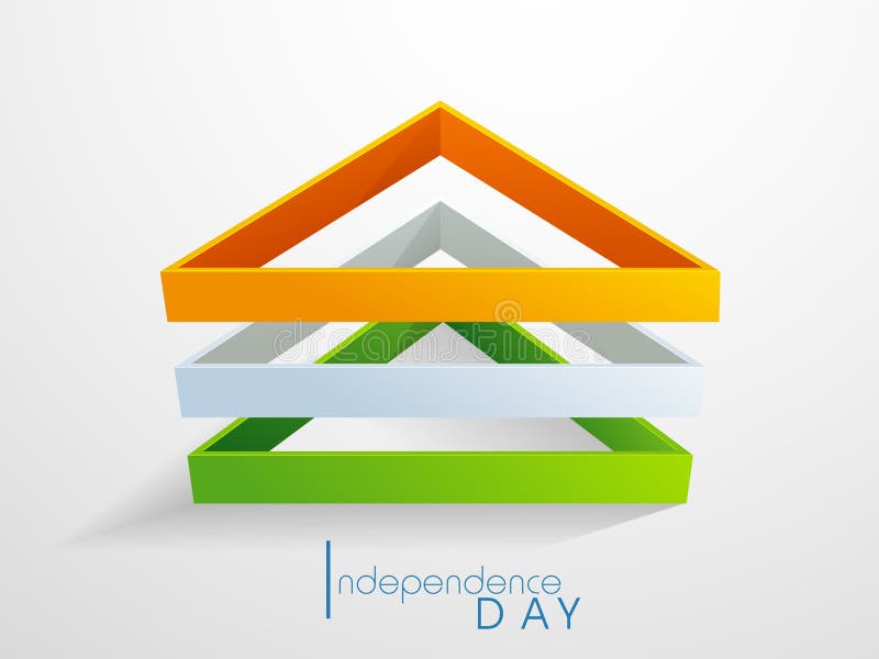 Tricolor Triangles for Indian Independence Day. Stock Illustration ...
