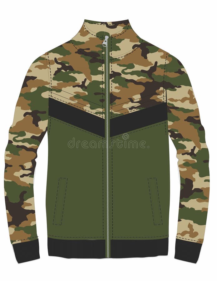 Tricot Military Jacket Print- Vector Art Stock Vector - Illustration of ...