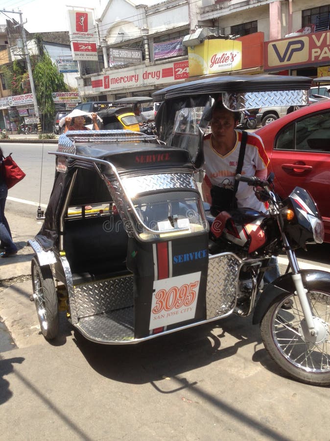 Tricycle in Philippines editorial stock photo. Image of excited - 121456418