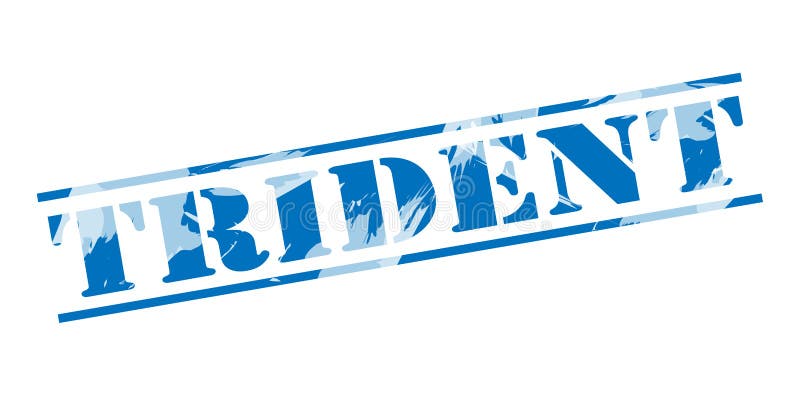 Trident on blue background stock vector. Illustration of neptune - 74688313