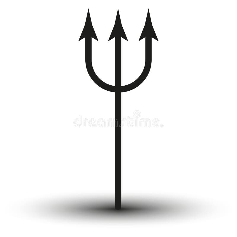 Trident Devil Icon. Pitchfork Sign. Hell Symbol. Vector Illustration ...