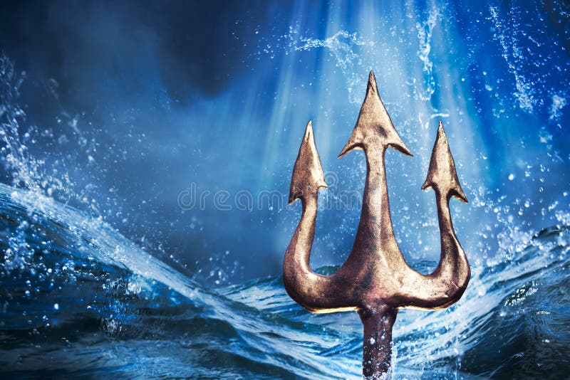 Trident En Un Fondo Dramático Foto de archivo - Imagen de lanza ...