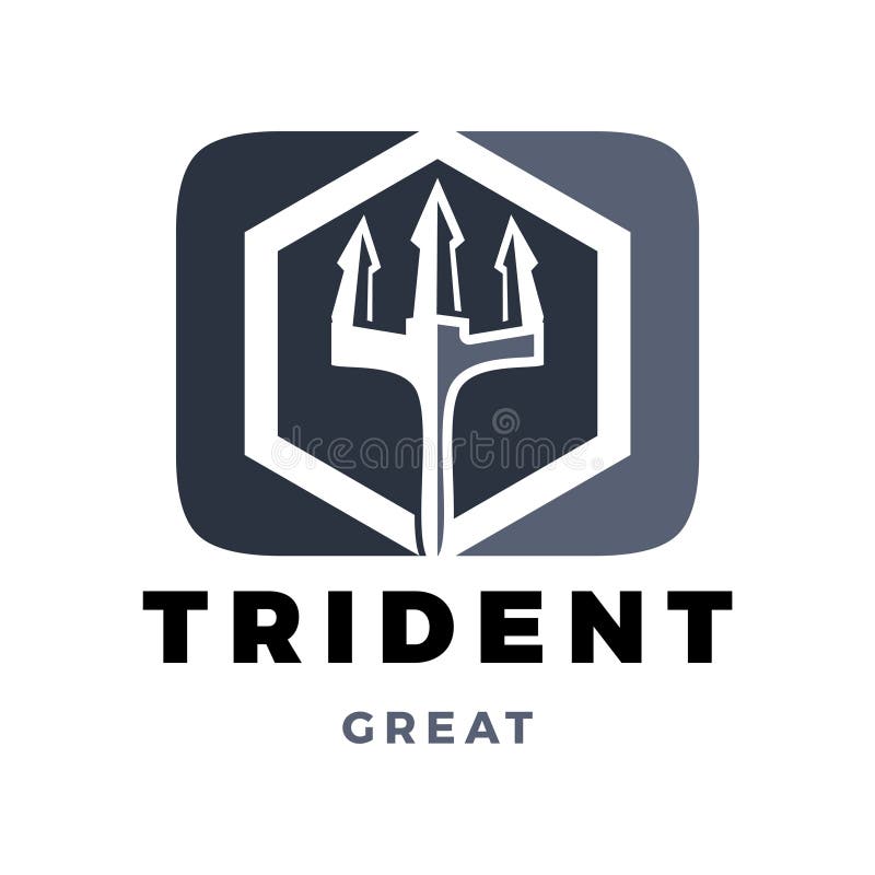 Trident Icon Logo Design Template Stock Vector - Illustration of shape ...