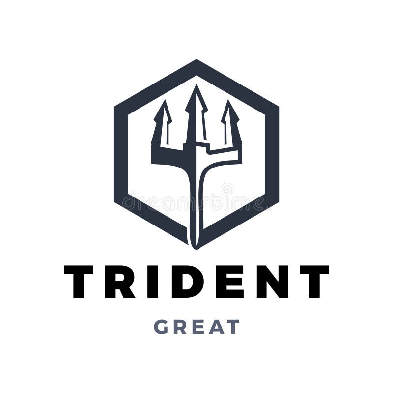 Trident Icon Logo Design Template Stock Vector - Illustration of ...