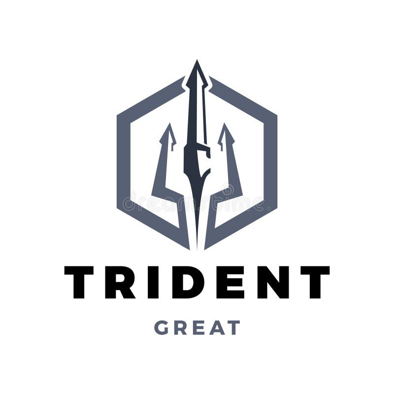 Trident Icon Logo Design Template Stock Vector - Illustration of simple ...