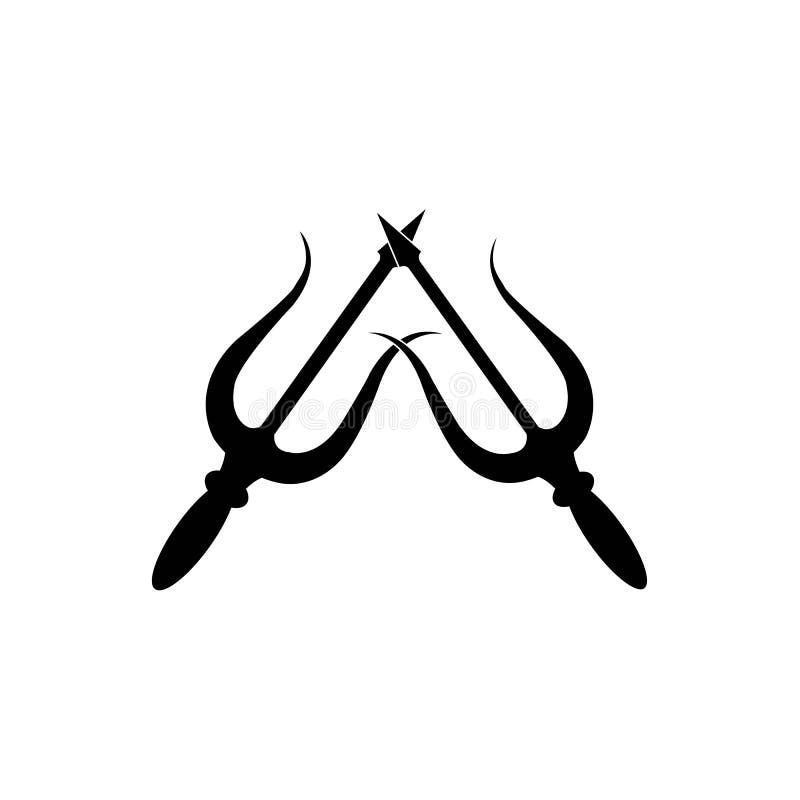 Trident icon logo vector stock illustration. Illustration of pictogram ...