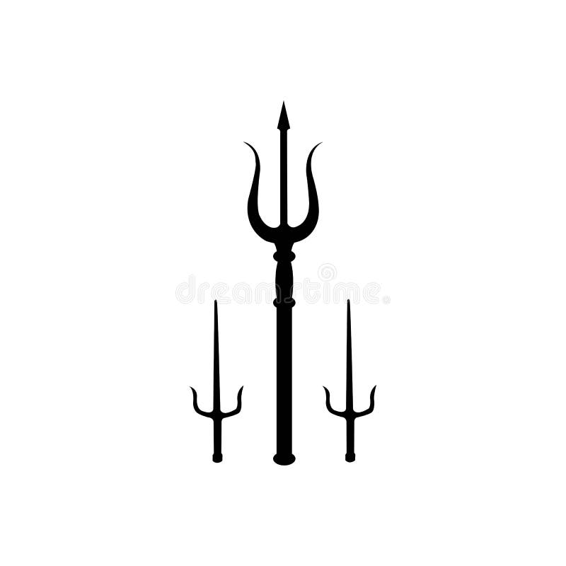 Trident icon logo vector stock illustration. Illustration of icon ...