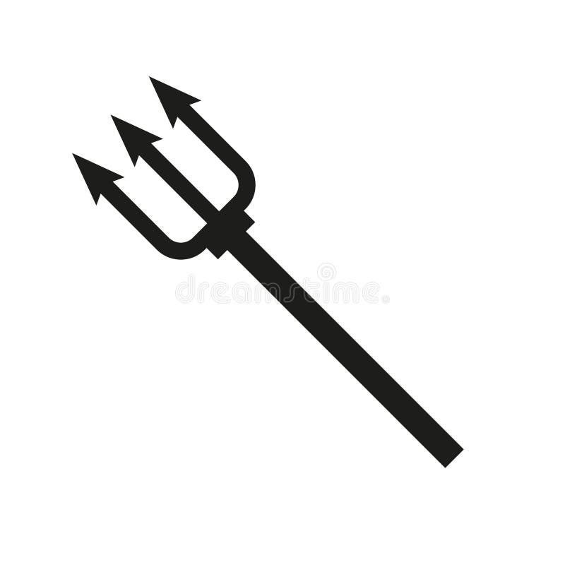 The Trident Icon. Simple Vector Illustration on a White Background ...