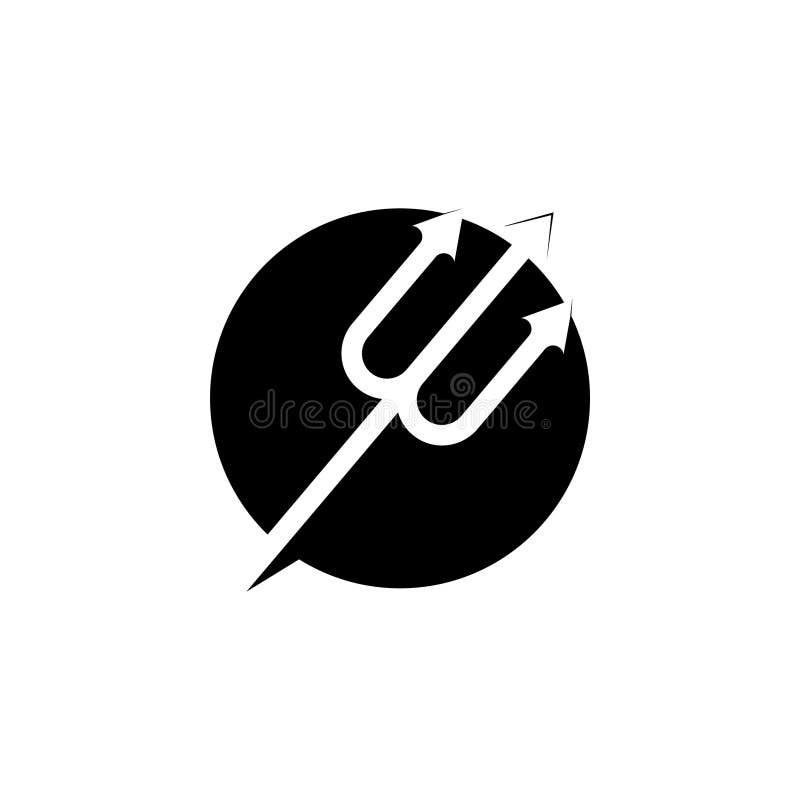 Trident Icon Template Vector Stock Vector - Illustration of black ...