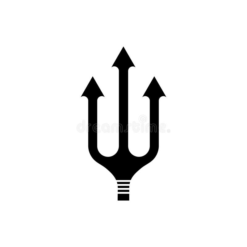 Trident Icon Template Vector Stock Vector - Illustration of zeus, black ...
