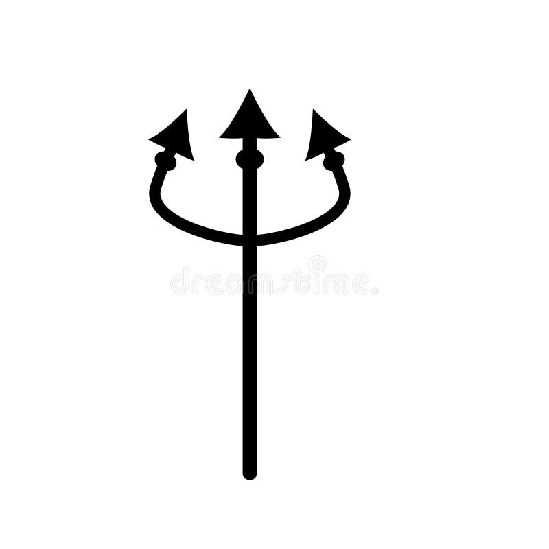 Trident Icon Vector. Black Trident Symbol Stock Vector - Illustration ...