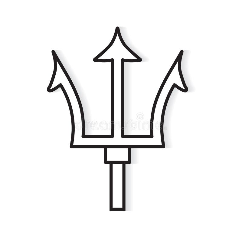 Trident icon stock vector. Illustration of graphic, sign - 144591318