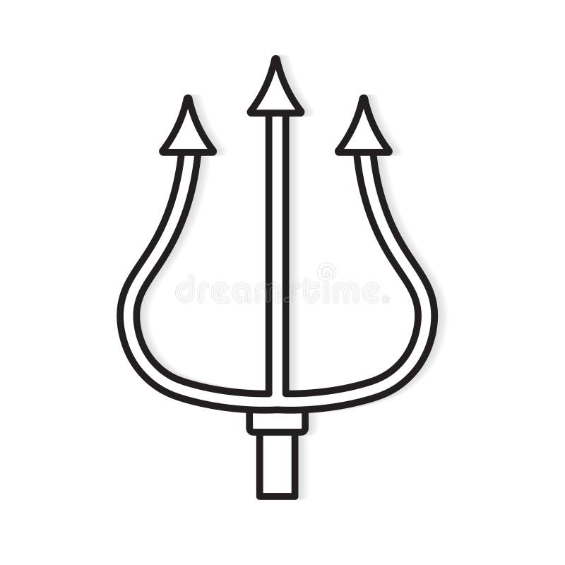 Trident icon stock vector. Illustration of vector, shovel - 144591345