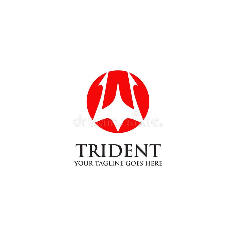 Trident Logo Design Vector Template Stock Vector - Illustration of icon ...