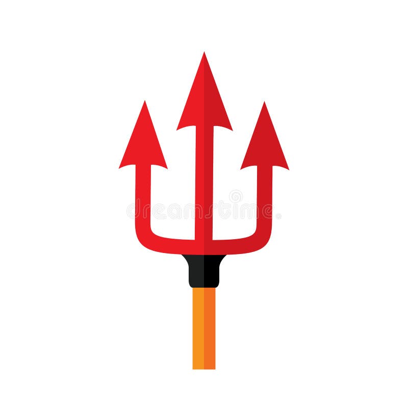 Trident Logo in Flat Style. Trident Devil Icon Isolated on White Background Stock Vector ...