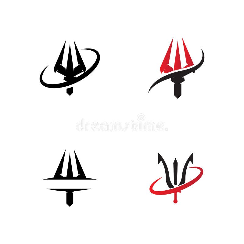 Trident Logo Template Vector Icon Stock Vector - Illustration of titan ...