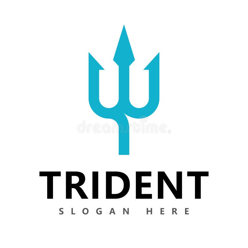 Trident Logo Template Vector Illustration Stock Vector - Illustration ...