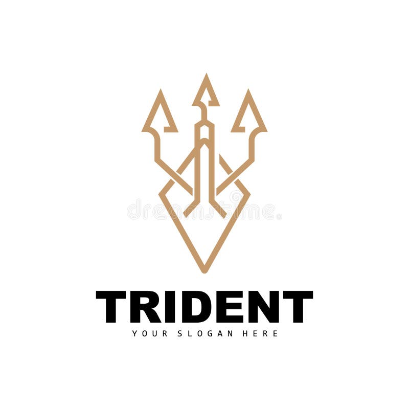 Trident Logo, Vector Magic Spear of Poseidon Neptune, Triton King ...