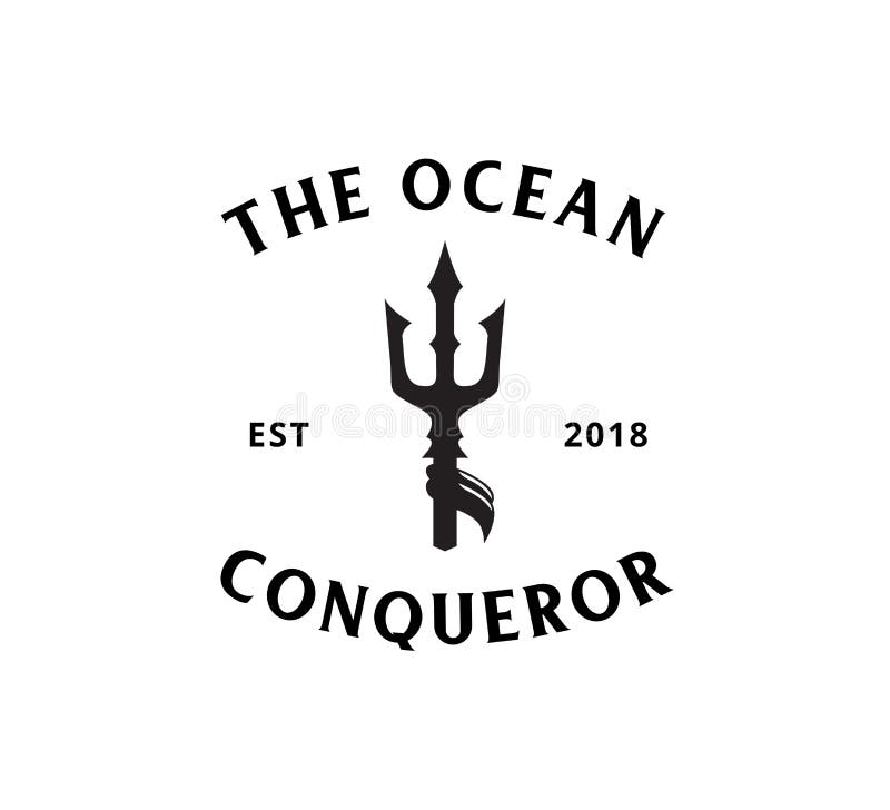 Trident Ocean King Master Icon Logo Design Stock Vector - Illustration ...