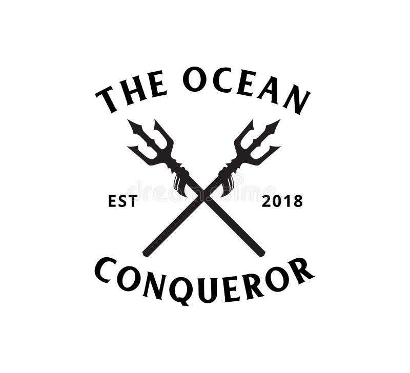 Trident Ocean King Master Icon Logo Design Stock Vector - Illustration ...