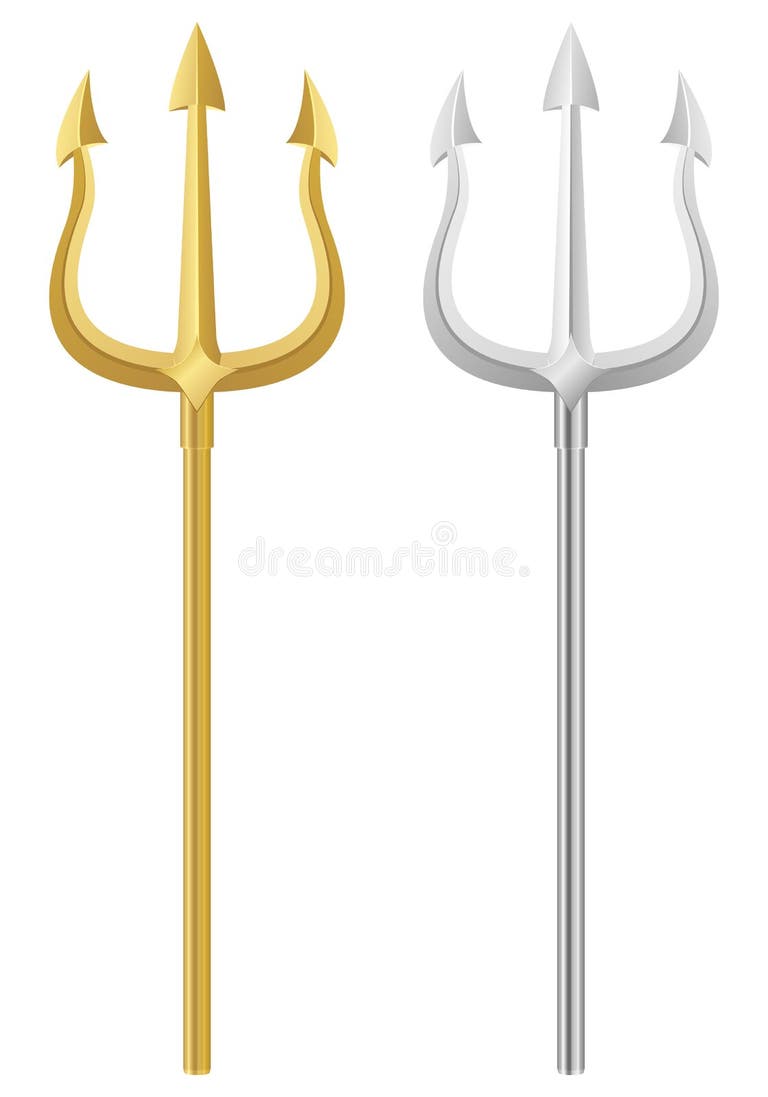 Gold Trident White Background Stock Illustrations – 193 Gold Trident ...
