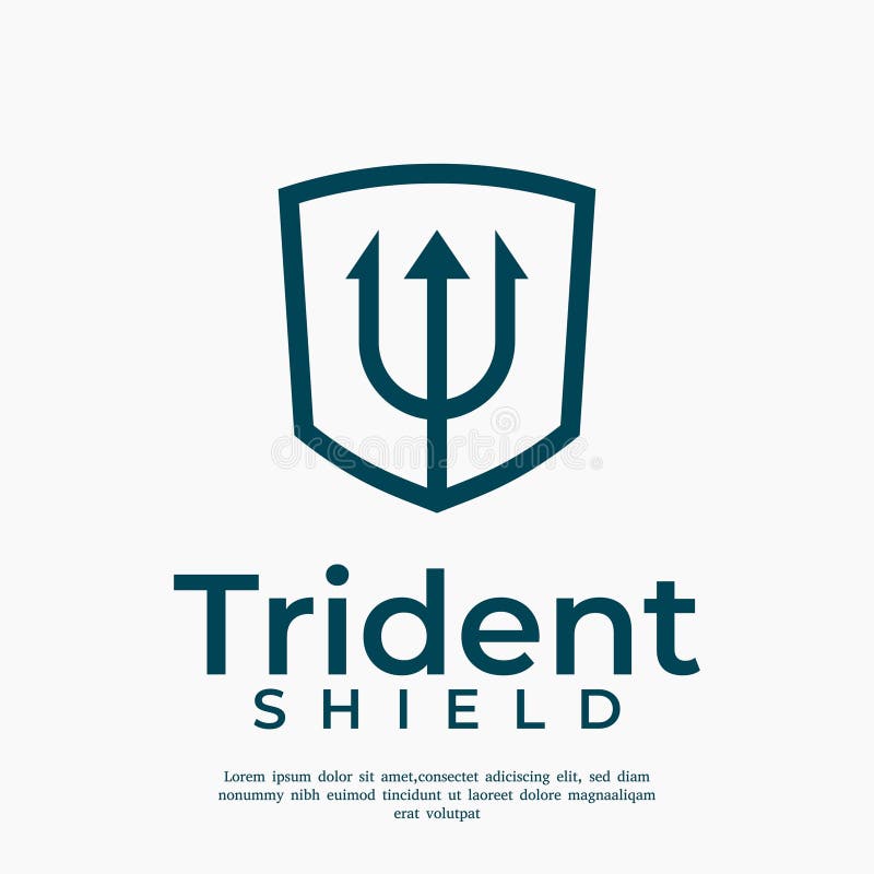 Trident Shield Logo Design Template Stock Vector - Illustration of ...