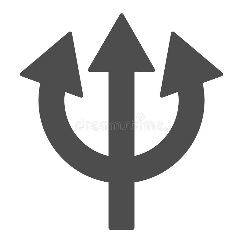 Trident Solid Icon. Devil Pitchfork Evil Fork Sign Stock Vector ...