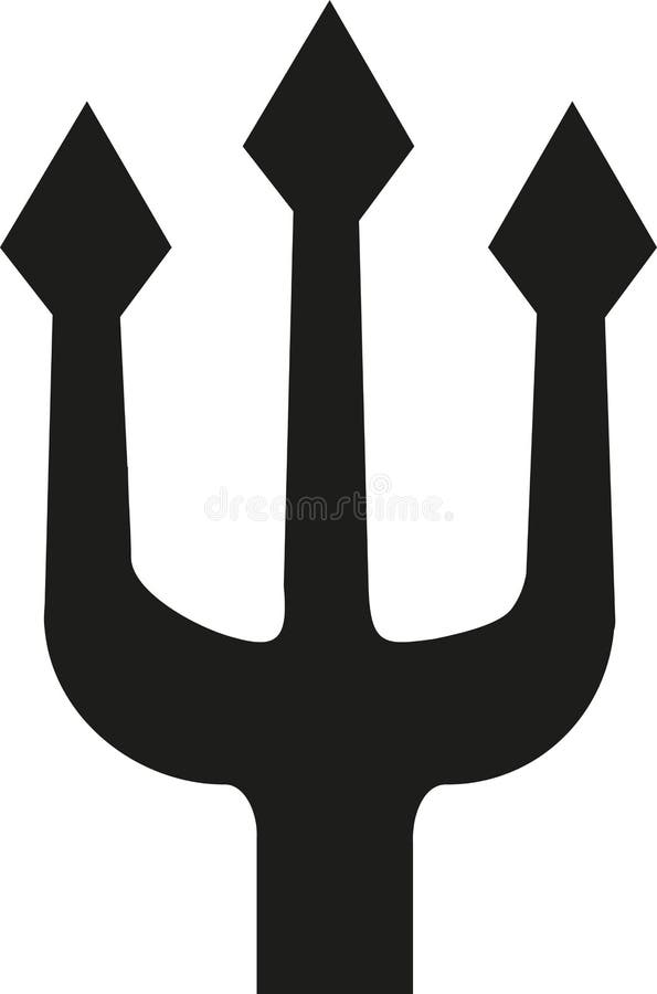 Trident three-pointed star stock vector. Illustration of devil - 107161602