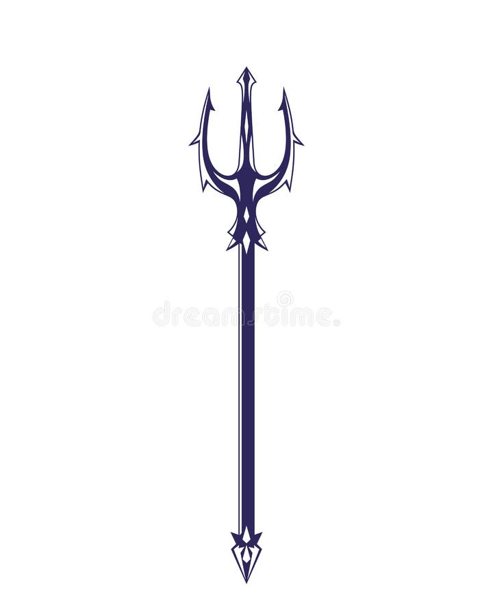 Trident on White, Vector Art Stock Vector - Illustration of spear ...
