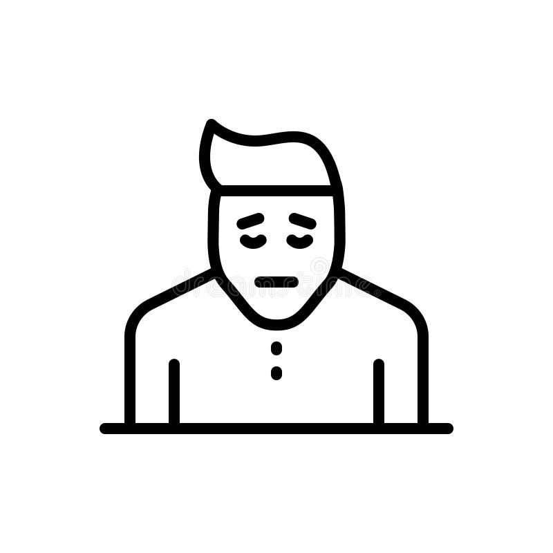 Black Line Icon for Tried, Attempt and Make Stock Illustration ...