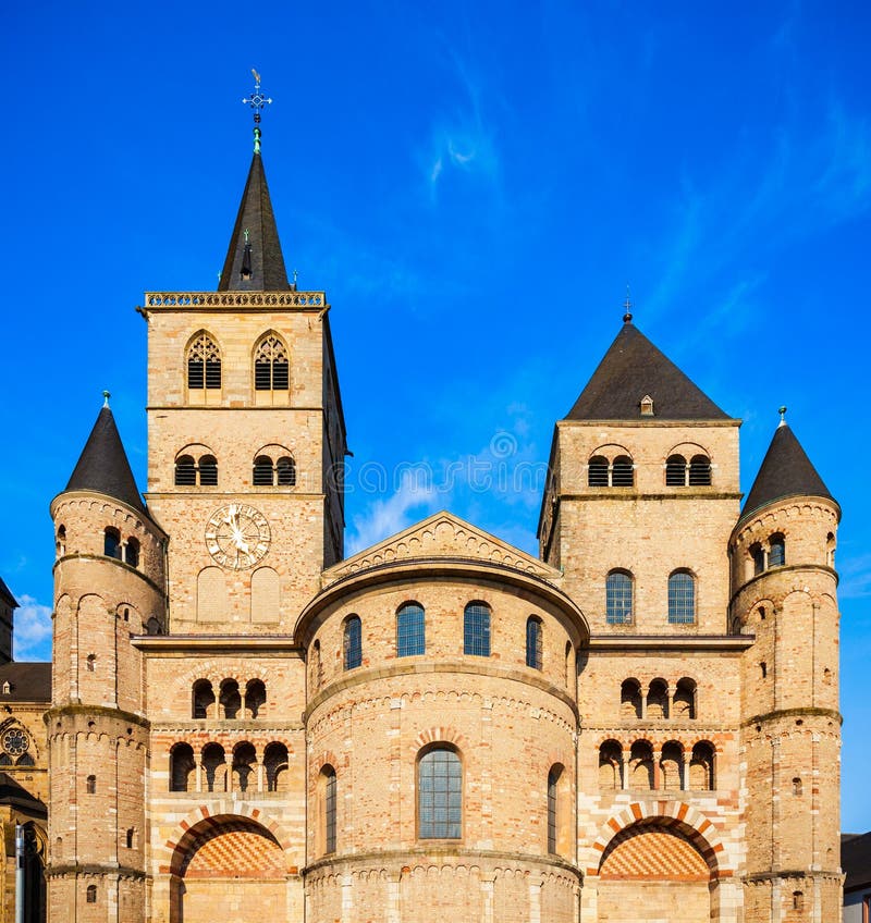 Trier Cathedral in Trier City, Germany Stock Image - Image of tower ...