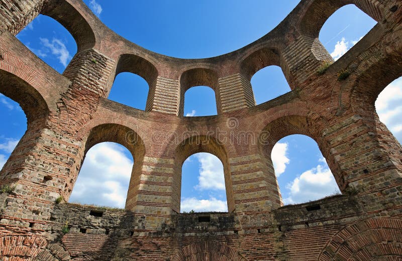 Roman Bath Ruins; Trier Germany Stock Image - Image of trier, germany ...