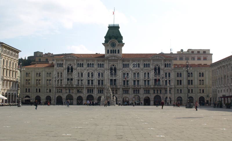 Trieste Piazza Unita City Hall Friuli Venezia Giulia Italy Editorial ...